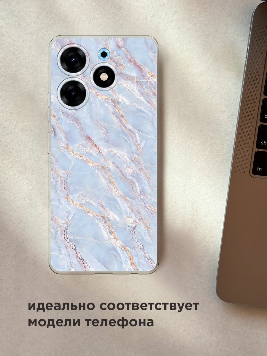 Чехол на Tecno Spark 10 Pro / Текно Спарк 10 Про с принтом "Сиреневый мрамор" — фото 1