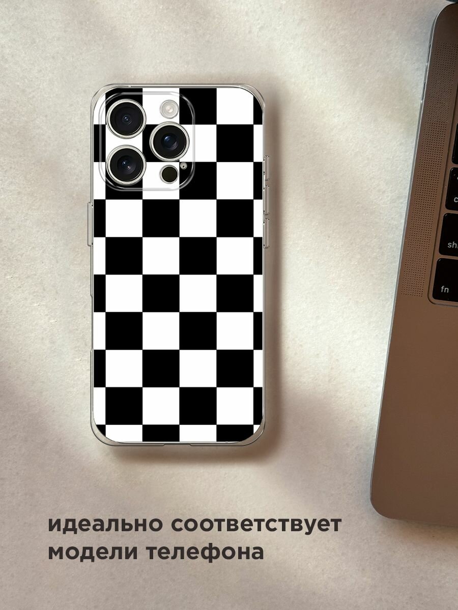 Чехол на Apple iPhone 16 Pro / Айфон 16 Про с принтом "Шахматная доска" — фото 1