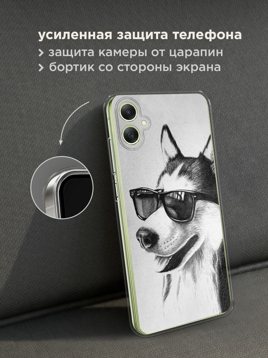 Чехол на Samsung Galaxy A06 / Самсунг Галакси А06 с принтом "Крутой Хаске" — фото 1