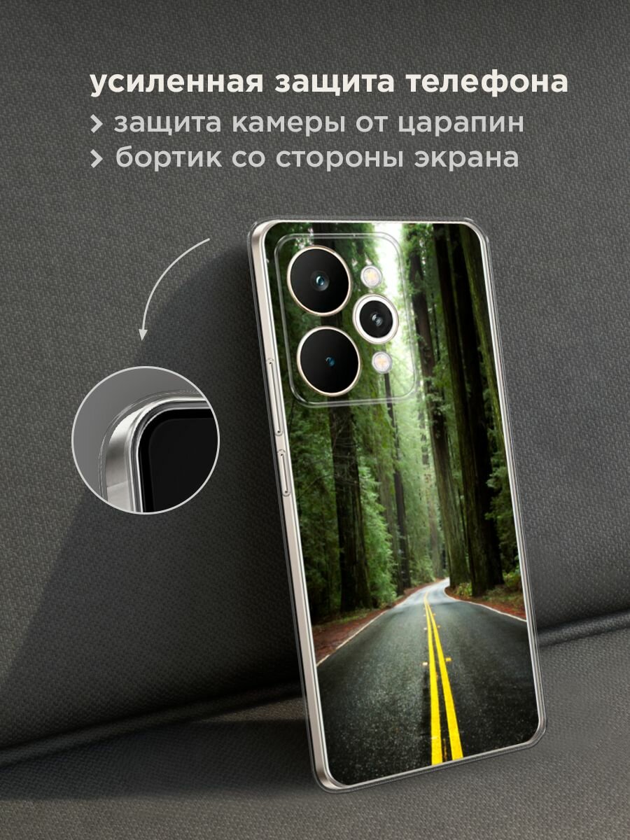 Силиконовый чехол на Realme 15 Pro / Реалми 15 Про с принтом "Лес 17" — фото 1