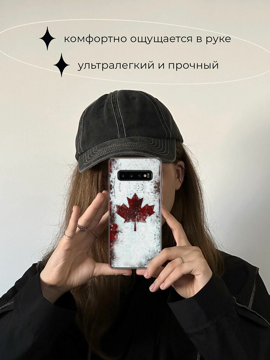 Чехол на Samsung Galaxy S10 + / Самсунг Галакси S10 Плюс с принтом "Канада" — фото 1