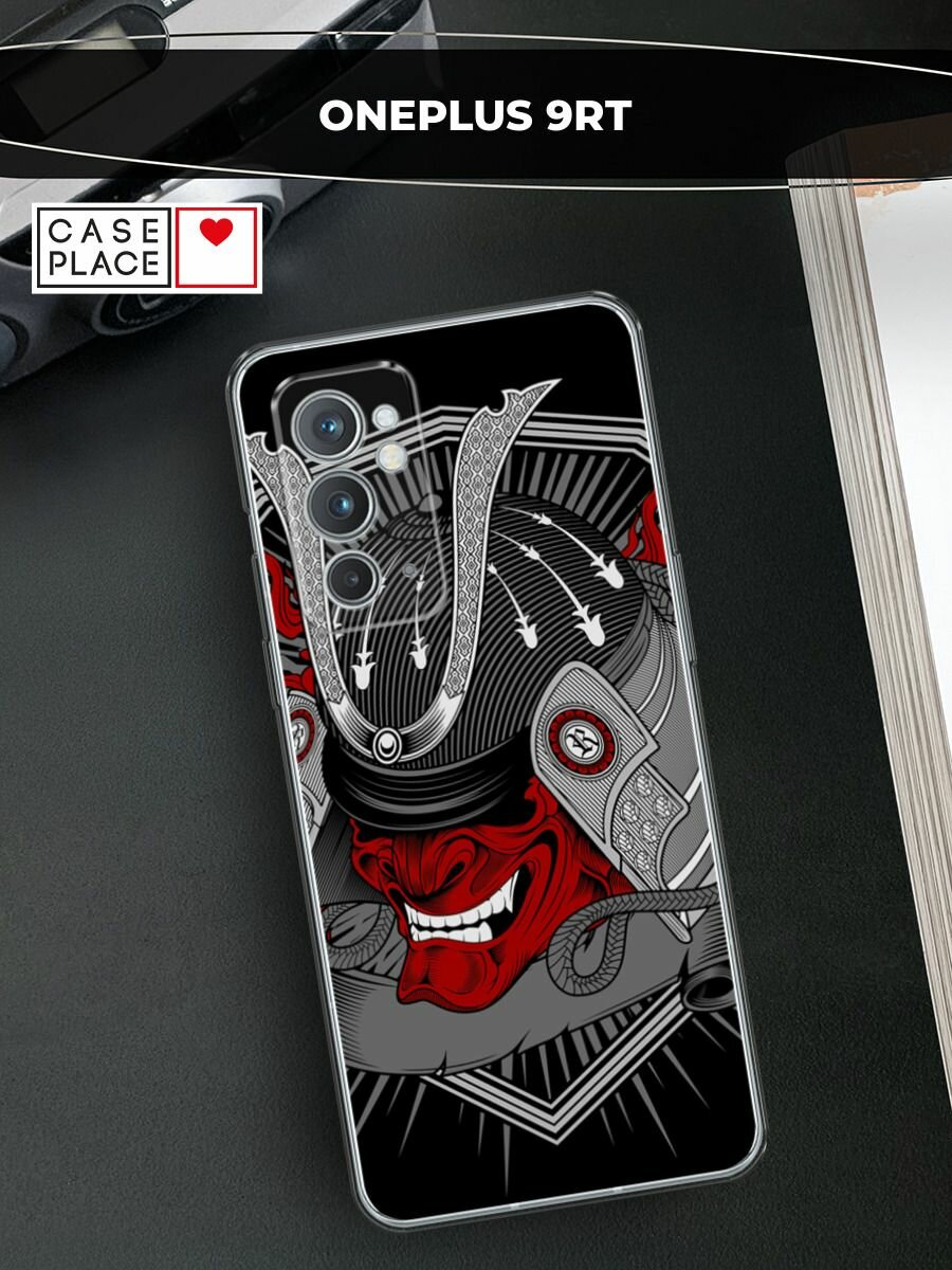 Чехол на OnePlus 9RT / ВанПлас 9RT с принтом "Красная маска самурая"