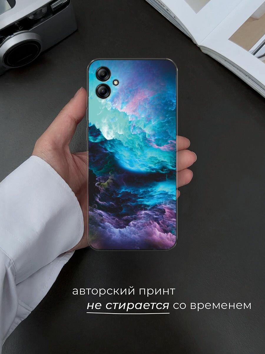 Чехол на Samsung Galaxy A04e / Самсунг A04e с принтом "Бирюзовое небо" — фото 1