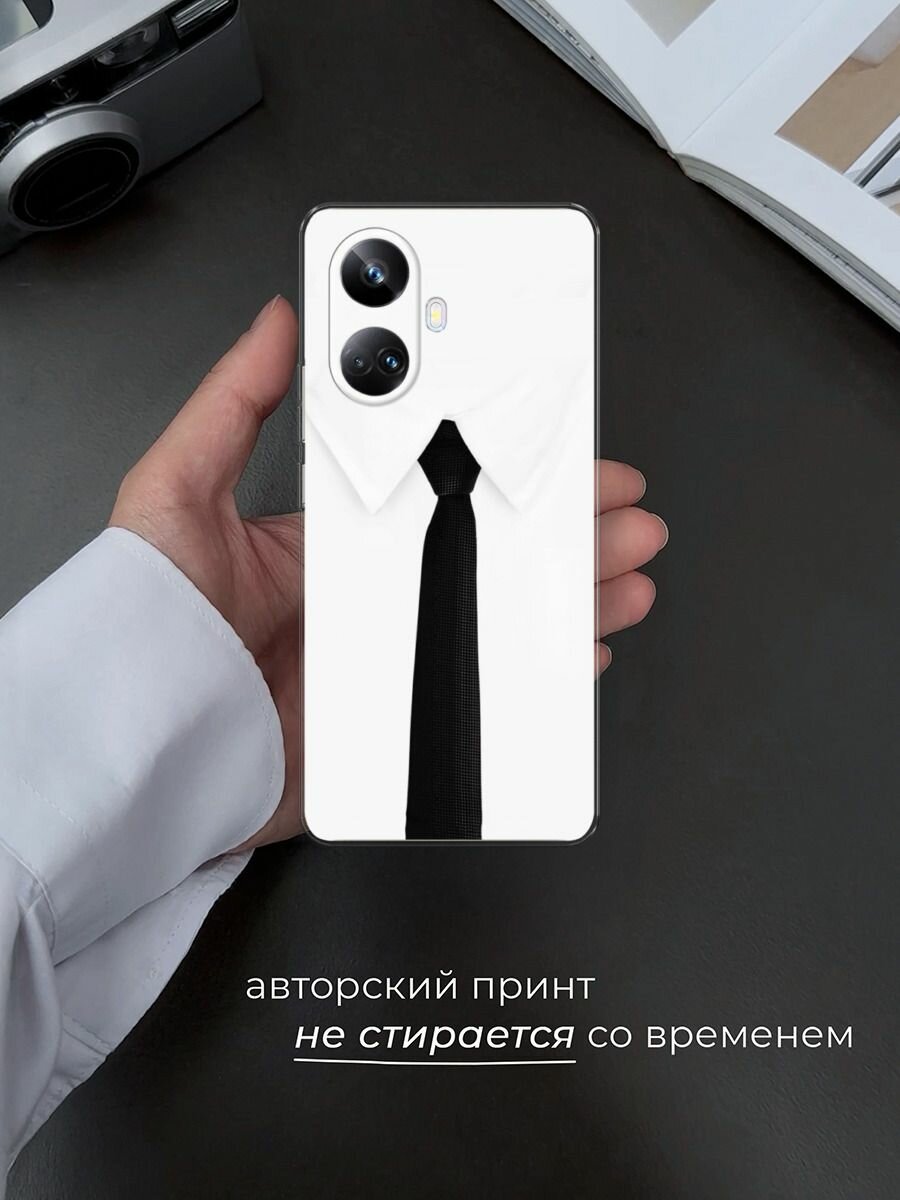 Чехол на Realme 10 Pro+ / Реалми 10 Про+ с принтом "Галстук" — фото 1