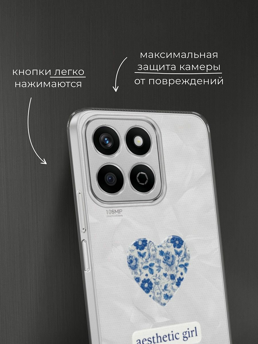 Чехол на Honor X7c / Хонор X7c с принтом "Aesthetic girl" — фото 1