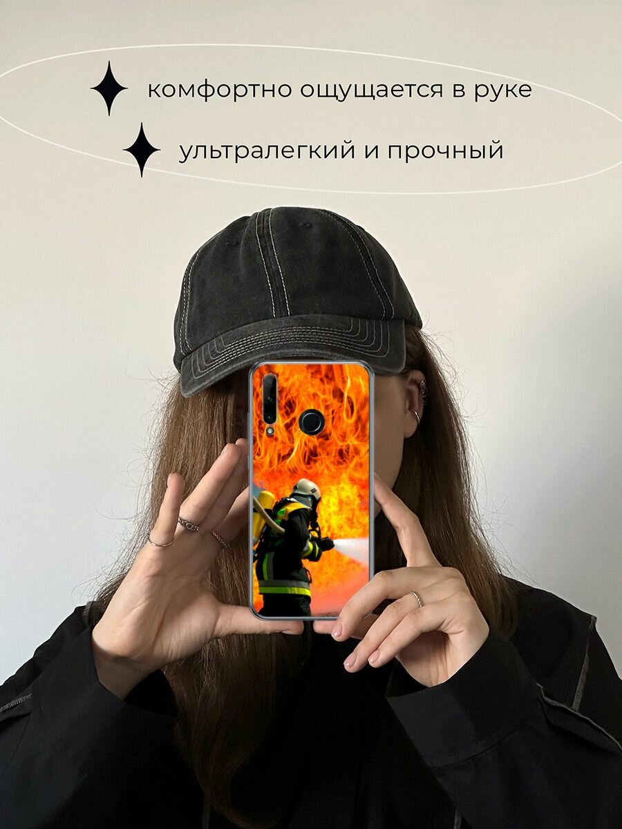 Чехол на Honor 10i/20 Lite 2019/20e/Huawei P Smart Plus 2019 / Хонор 10i с принтом "Пожарные на страже" — фото 1