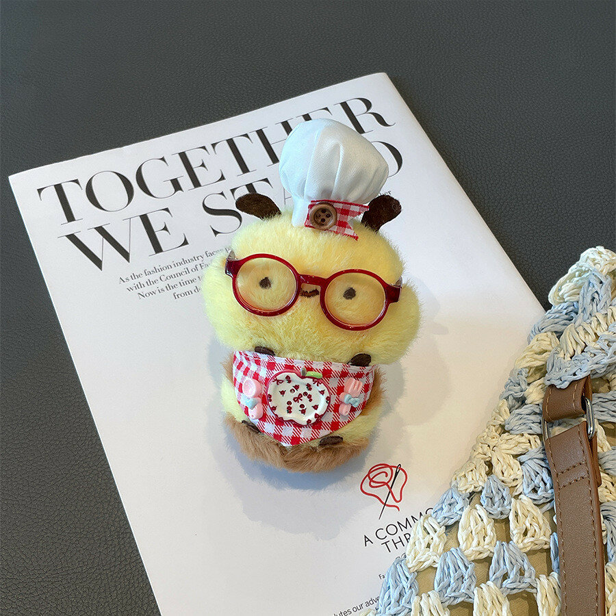 Милый трансформирующийся пчела мягкая подвеска с брелоком для праздников и украшений красный