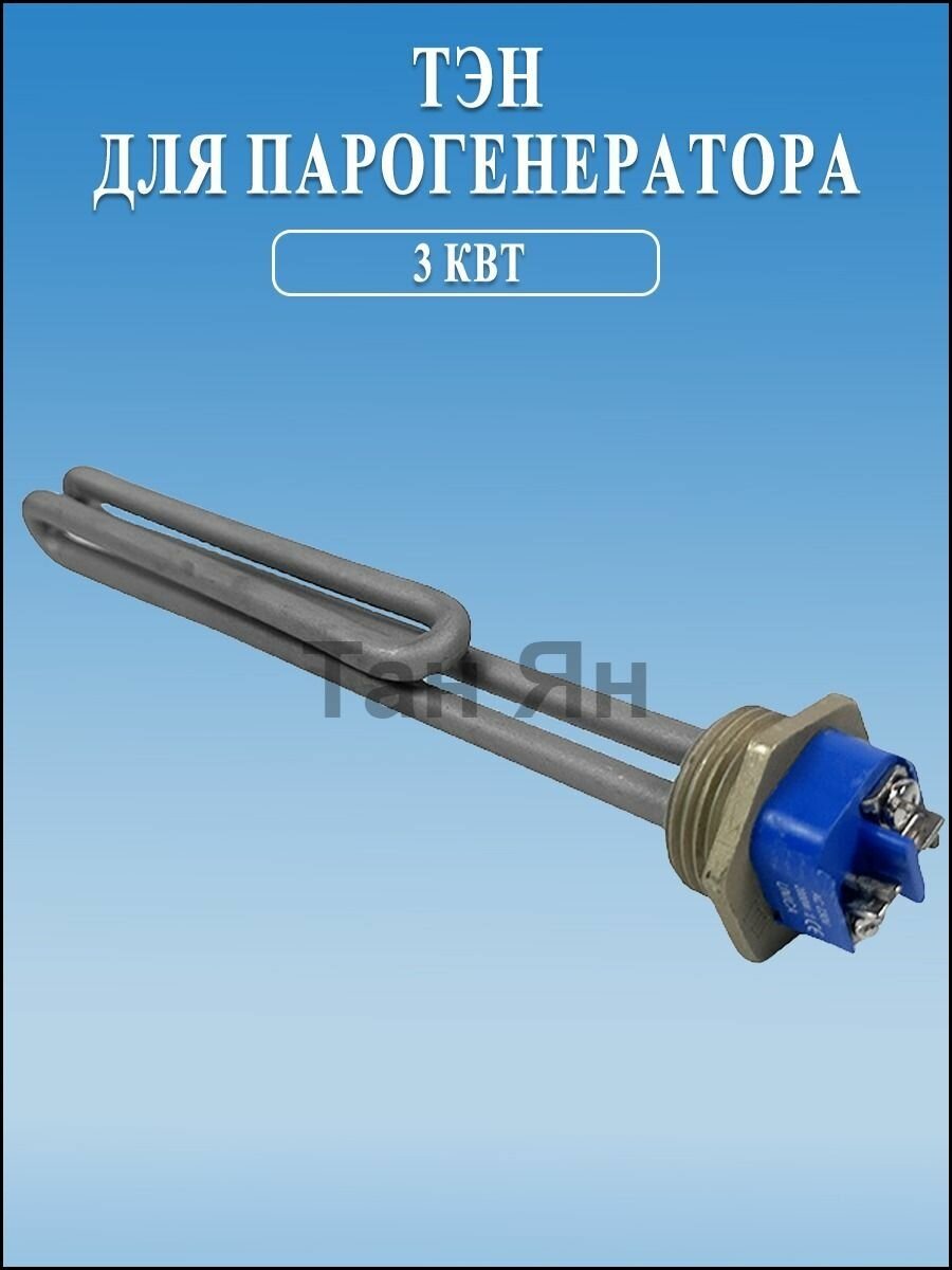 ТЭН для парогенератора, 3 кВт, Нержавеющая сталь 321