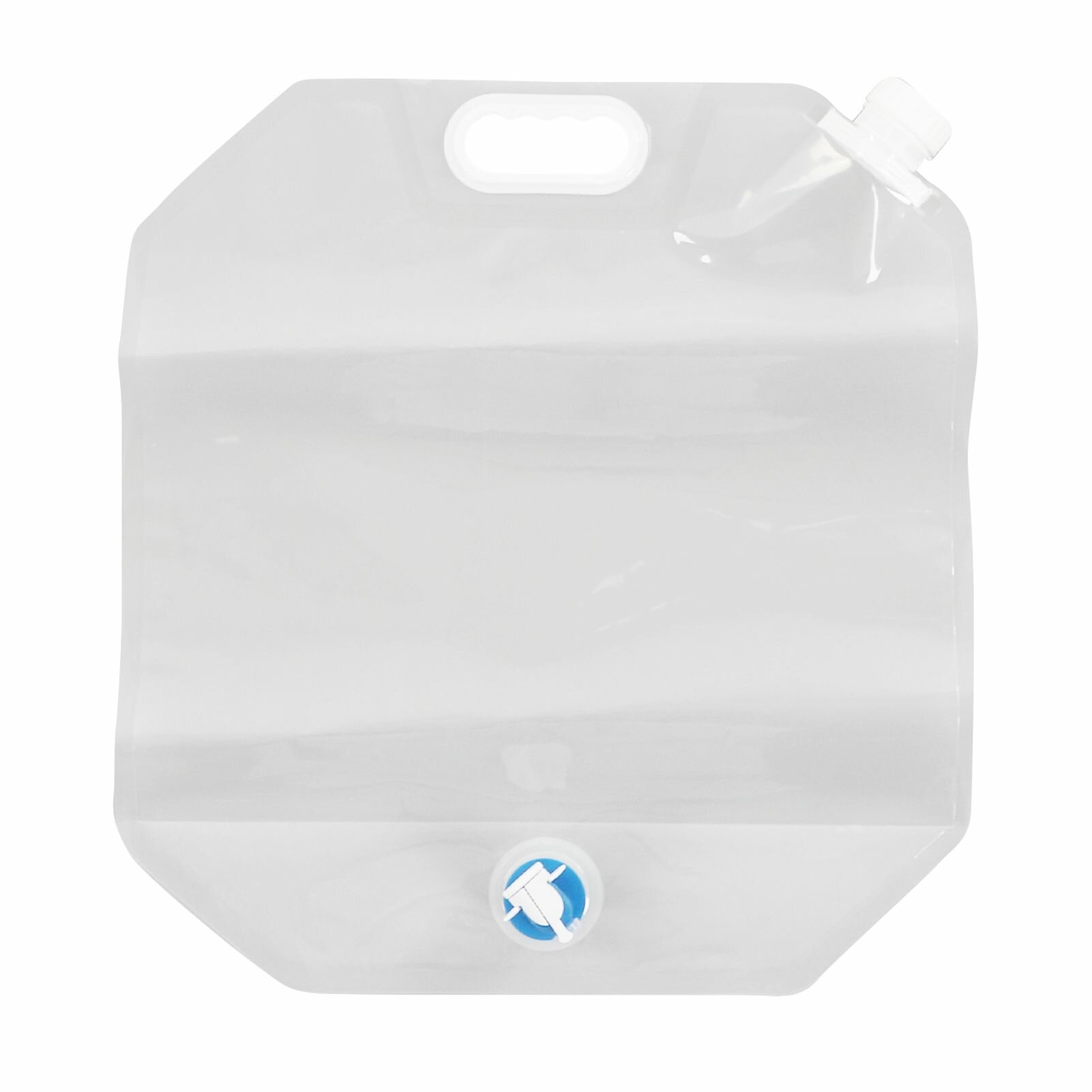 15л складной контейнер для воды, пищевой ПВХ, портативная ручка для переноски, сумка для воды для кемпинга, езда, белый цвет