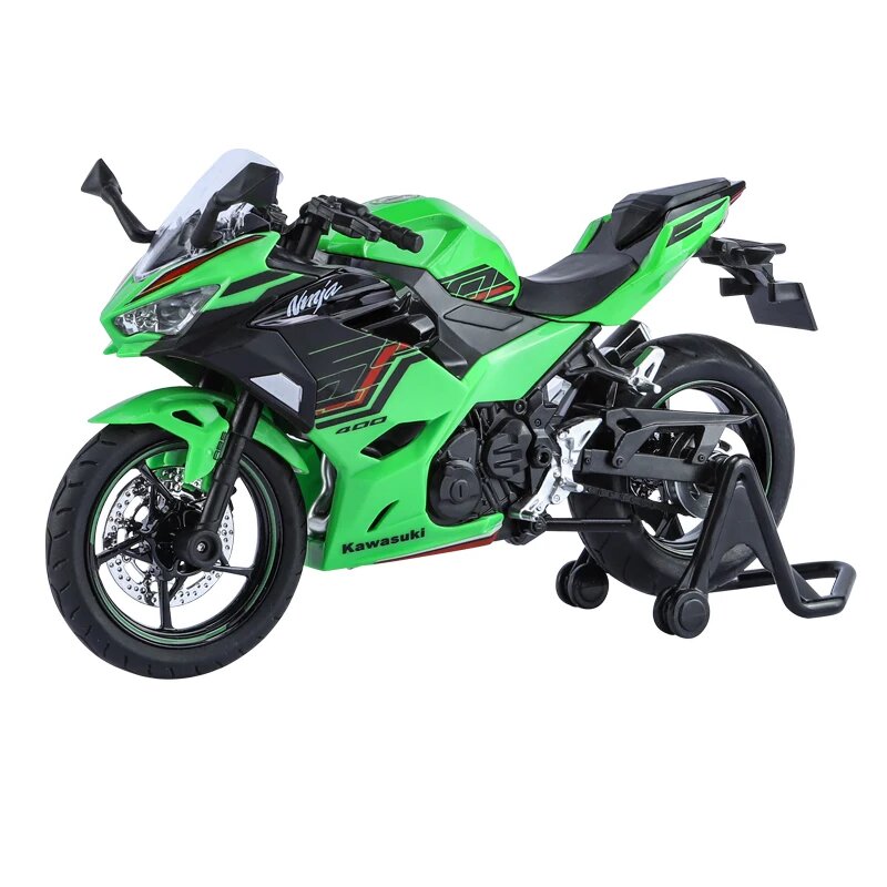 1/12 KAWASAKI Ninja 400, игрушечный мотоцикл, миниатюрная литая под давлением металлическая модель 1:12, супер спортивная коллекция звуков и света, подарок для мальчика и ребенка, KAWASAKI Ninja 400