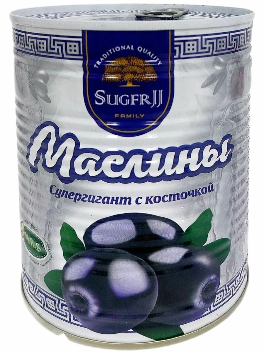 M.R.S. Маслины с косточкой супергигант "Sughrjj" 825 мл, набор из 2 шт