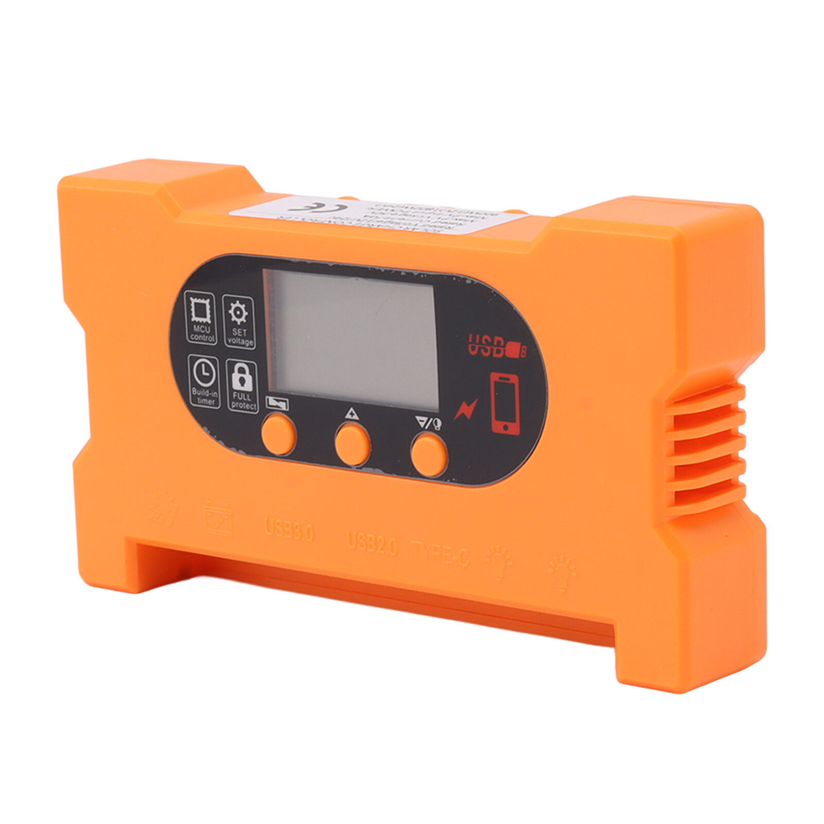 Контроллер заряда на солнечной батарее, двойной USB Type C, быстрая зарядка, контроллер заряда-разряда на солнечной батарее для зарядки аккумулятора 12 В, 24 В, 80 А