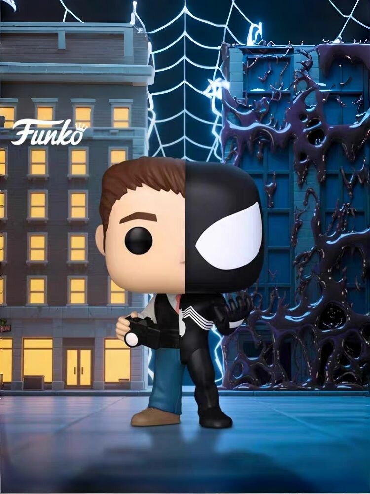Игрушка funko Pop "Питер/Человек-Паук с Чейзом", коллекционная, высота 11 см, пластик