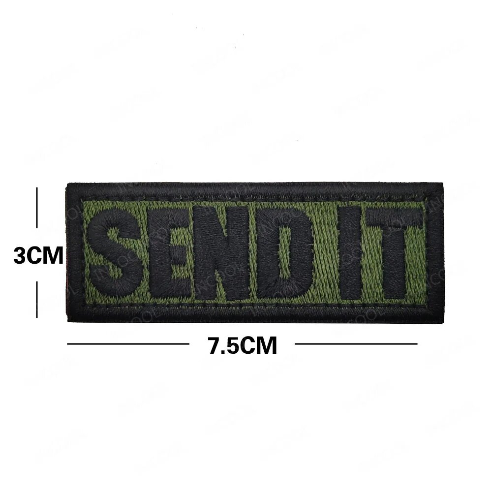 Тактическая нашивка "SEND IT" 7.5x3 см, цвет D