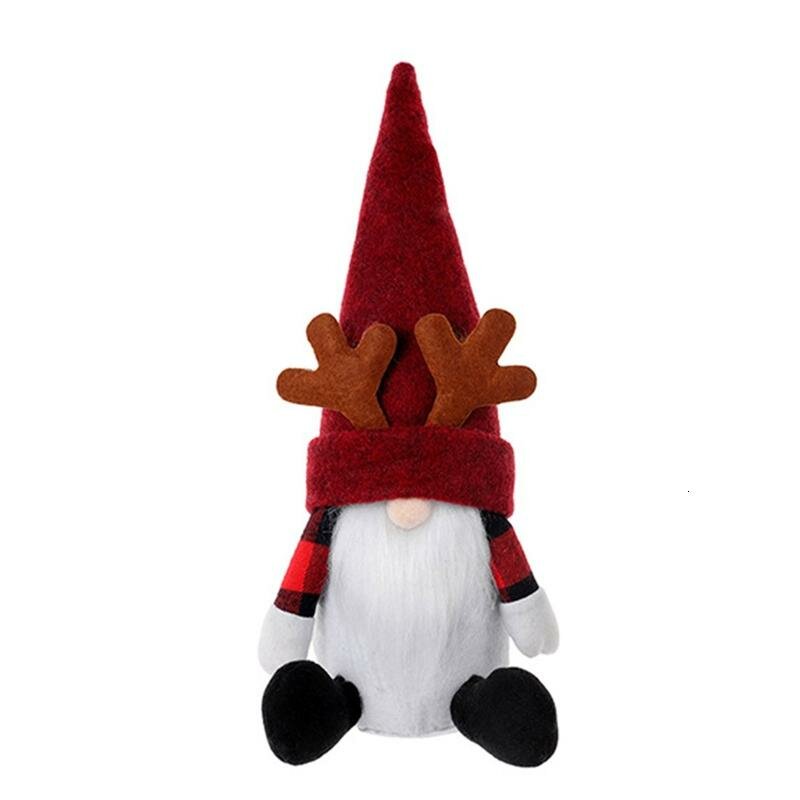 Рождественский гноме Санта -Элк Шляпа Обобрит для кукол творческих кукол, - Лосиная шляпа