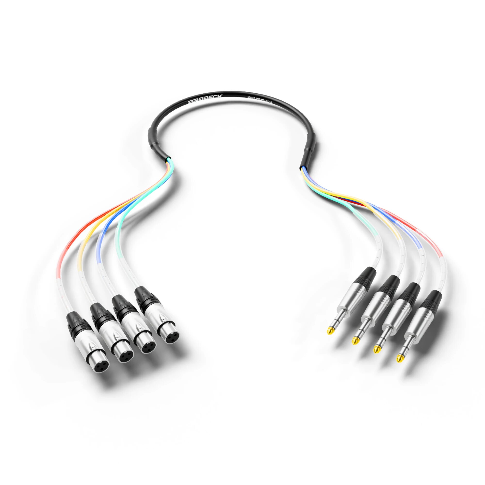 PRORECK 4-канальный экранированный аудиокабель TRS-XLR TRSXLR4x3F