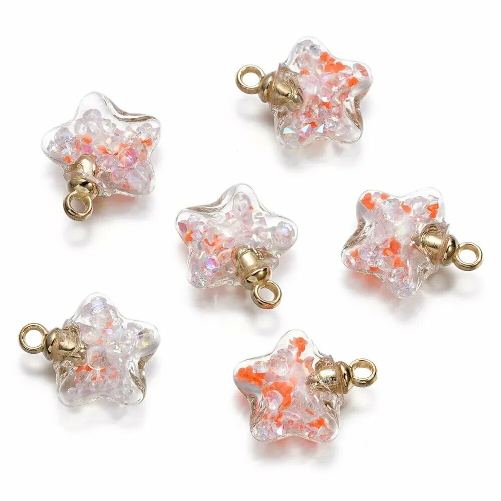 Бусины для рукоделия, набор 5 штук, подвеска, хрустальный шарм, бусинки для творчества