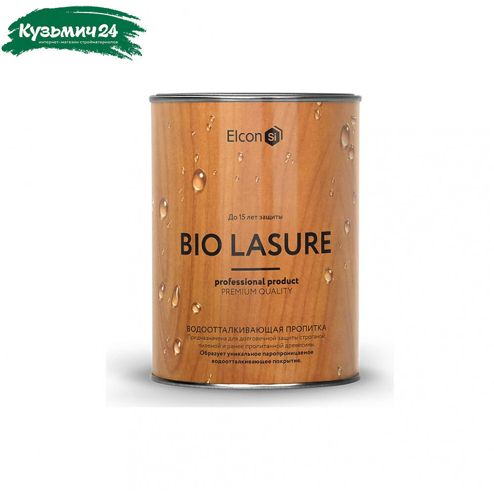 Пропитка Elcon Bio Lasure для дерева, водоотталкивающая, сосна 0,9 л