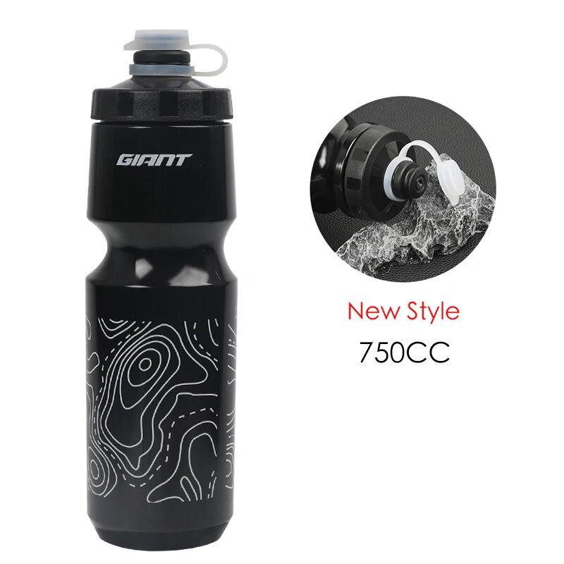 GIANT Ультралёгкая велосипедная бутылка для воды 600/750 мл Черный, no5 750ml