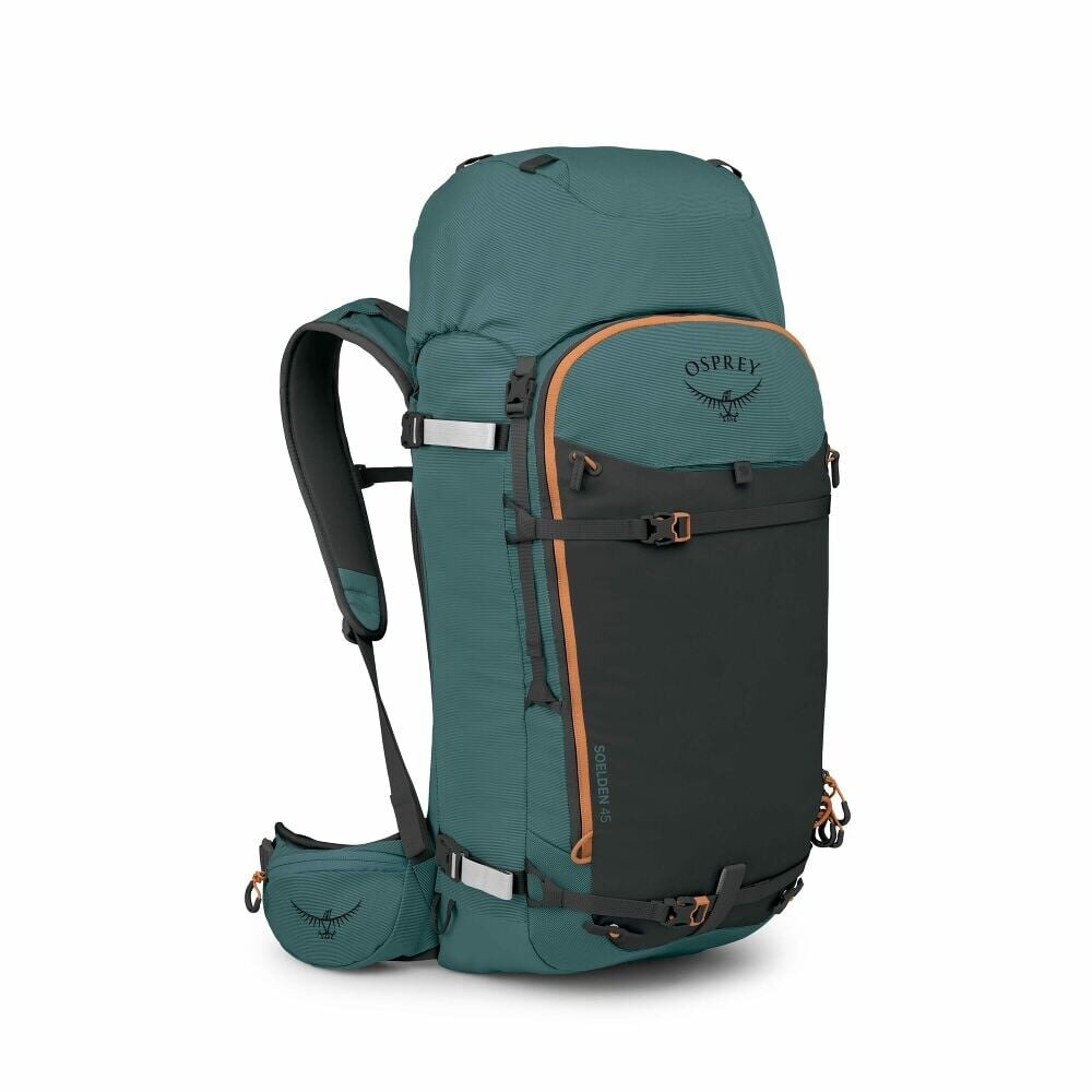 Рюкзак Osprey Soelden 45 (Cascade Blue/Raven Black) синий, для походов, лыж и сноуборда, 45 литров