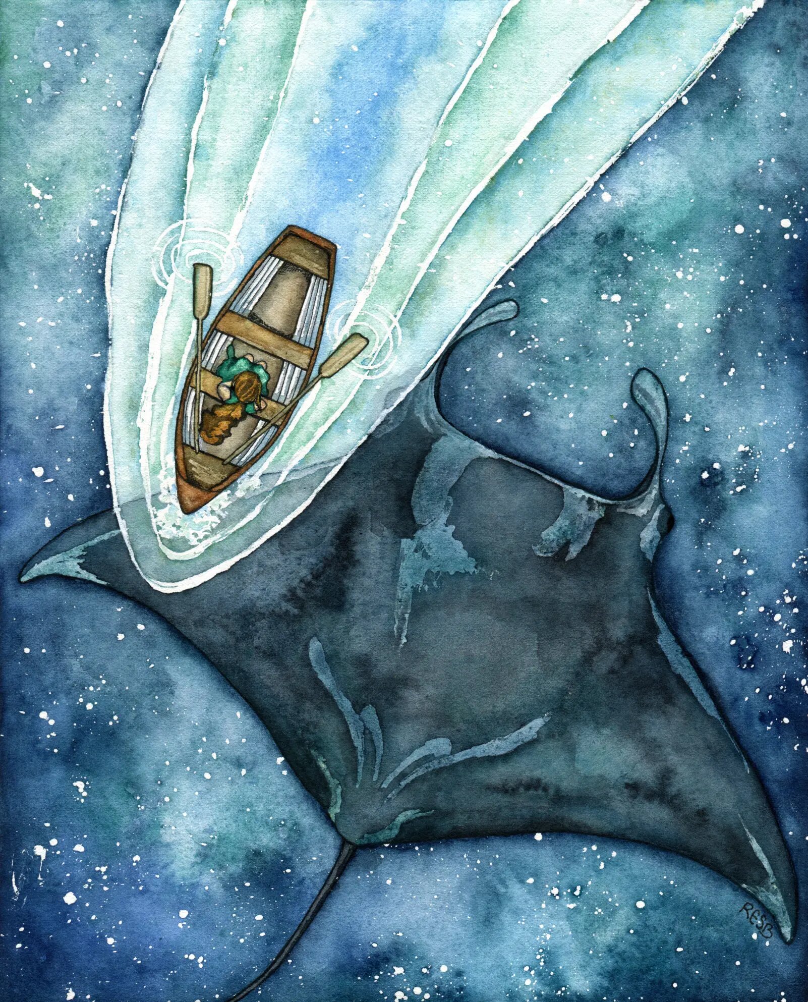 Настенная картина "Морские животные" на холсте, 6, 60X90cm Unframed