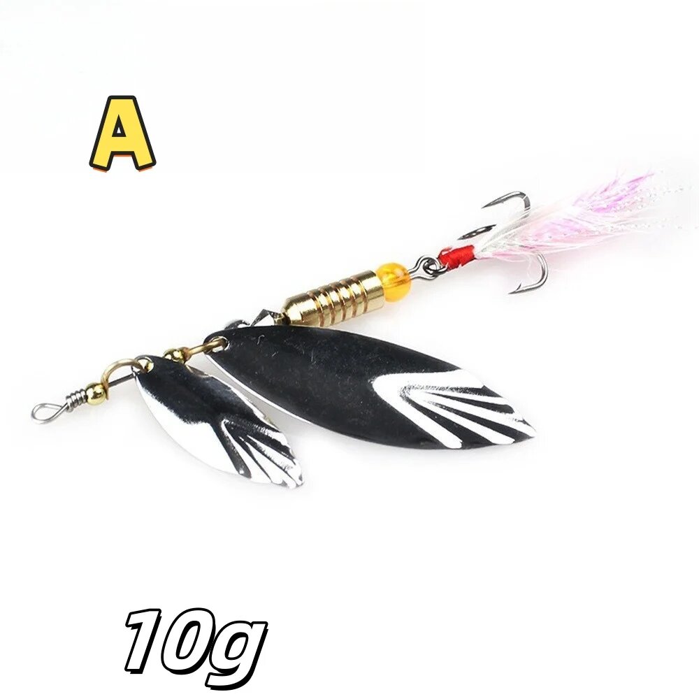 Спиннер-приманка 7,1г/10г для ловли рыбы Черный, A-10g