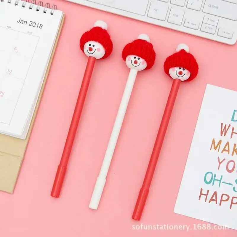 1 шт Lytwtw милый снеговик смайлик гелевая ручка креативный пресс офис подарок школьные принадлежности Канцтовары Kawaii смешные ручки