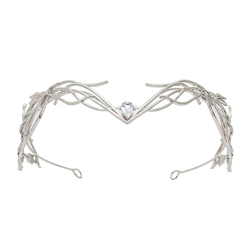 Кристальная диадема George Black Серебряный, Silver White