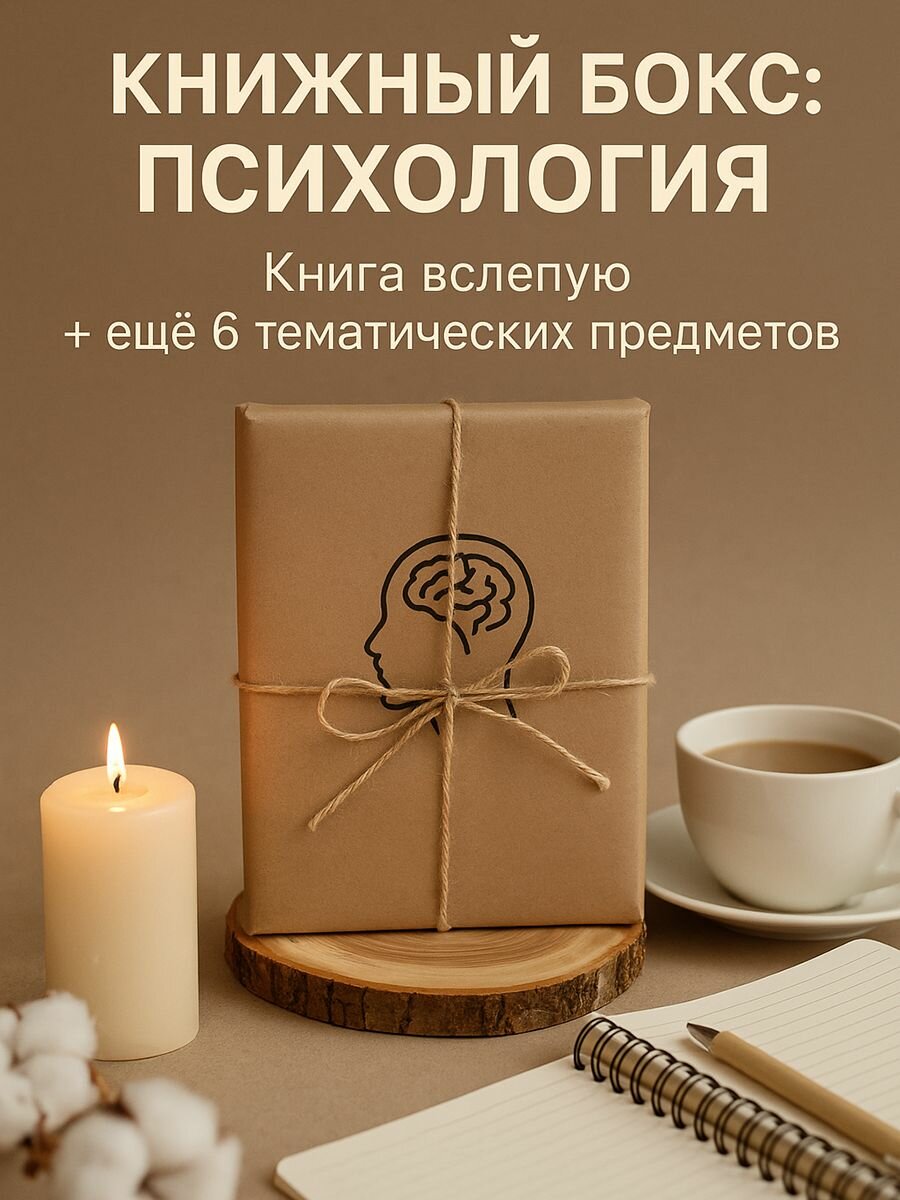 Книжный бокс с подарками и книгой вслепую Психология (7 предметов)