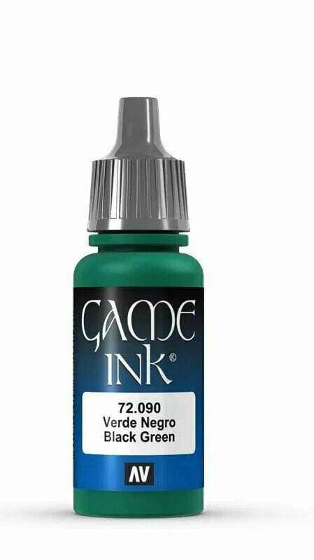 Краска g72090 Vallejo серии Game Color Ink Black Green Ink (Черный Зеленый) 18ml