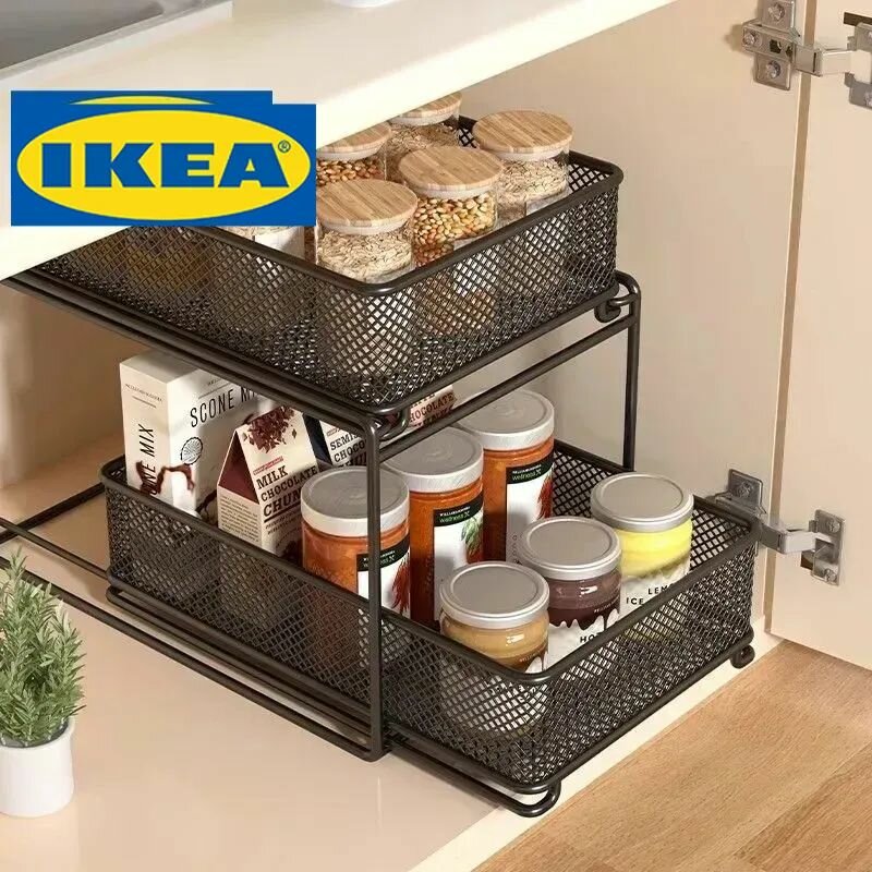 IKEA Этажерка, 2 секц, Металл, 38х20х30 см