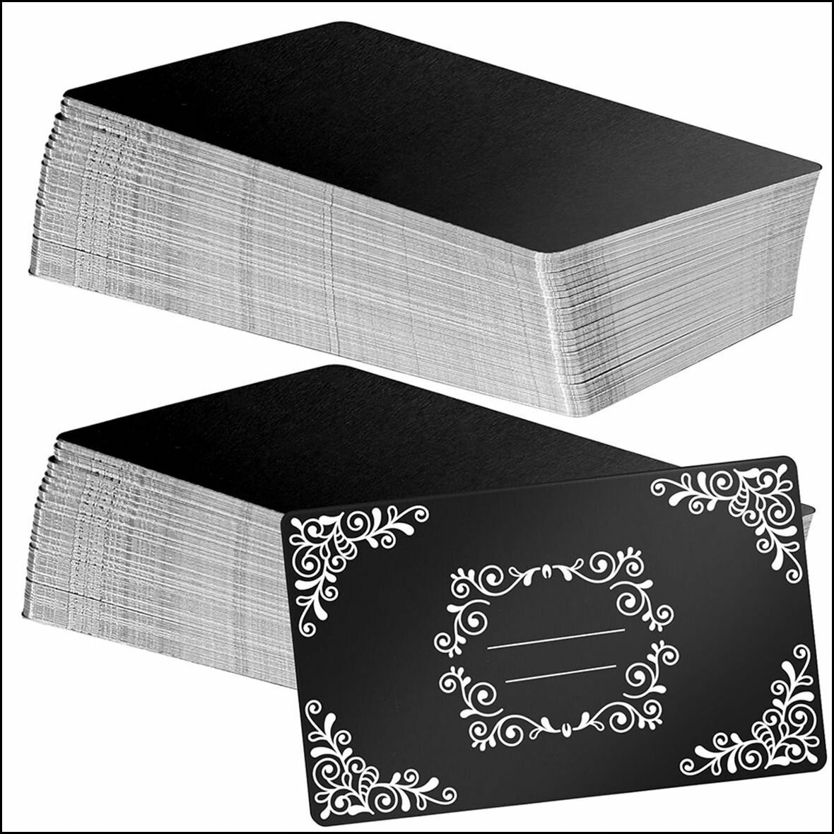 100 шт. Металлические заготовки для гравировки, алюминиевый лист, матовый черный