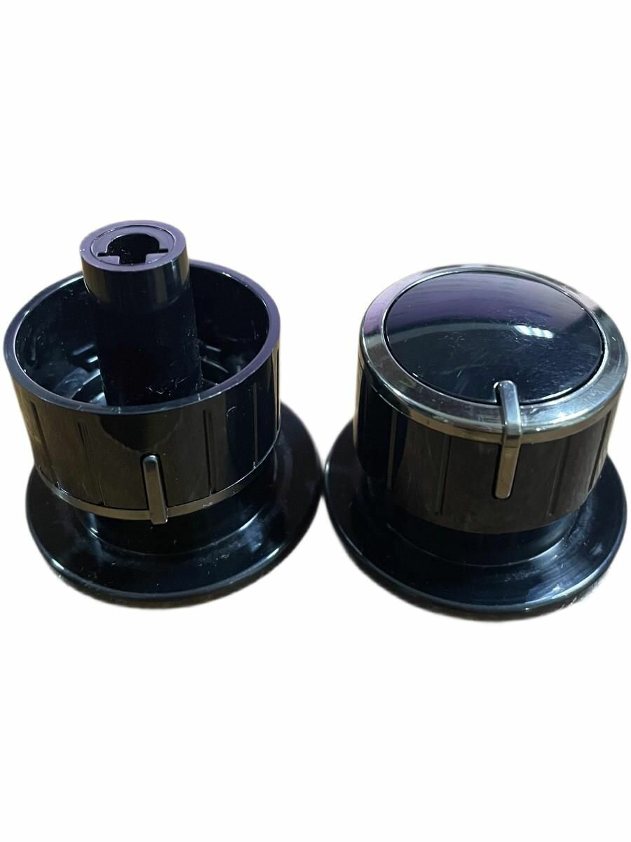 Ручка плиты в сборе Гефест черная длинный шток (6300.04.0.000-01+00.00.0.055-010), срез штока сверху + зажим в ручку в подарок,1 штука