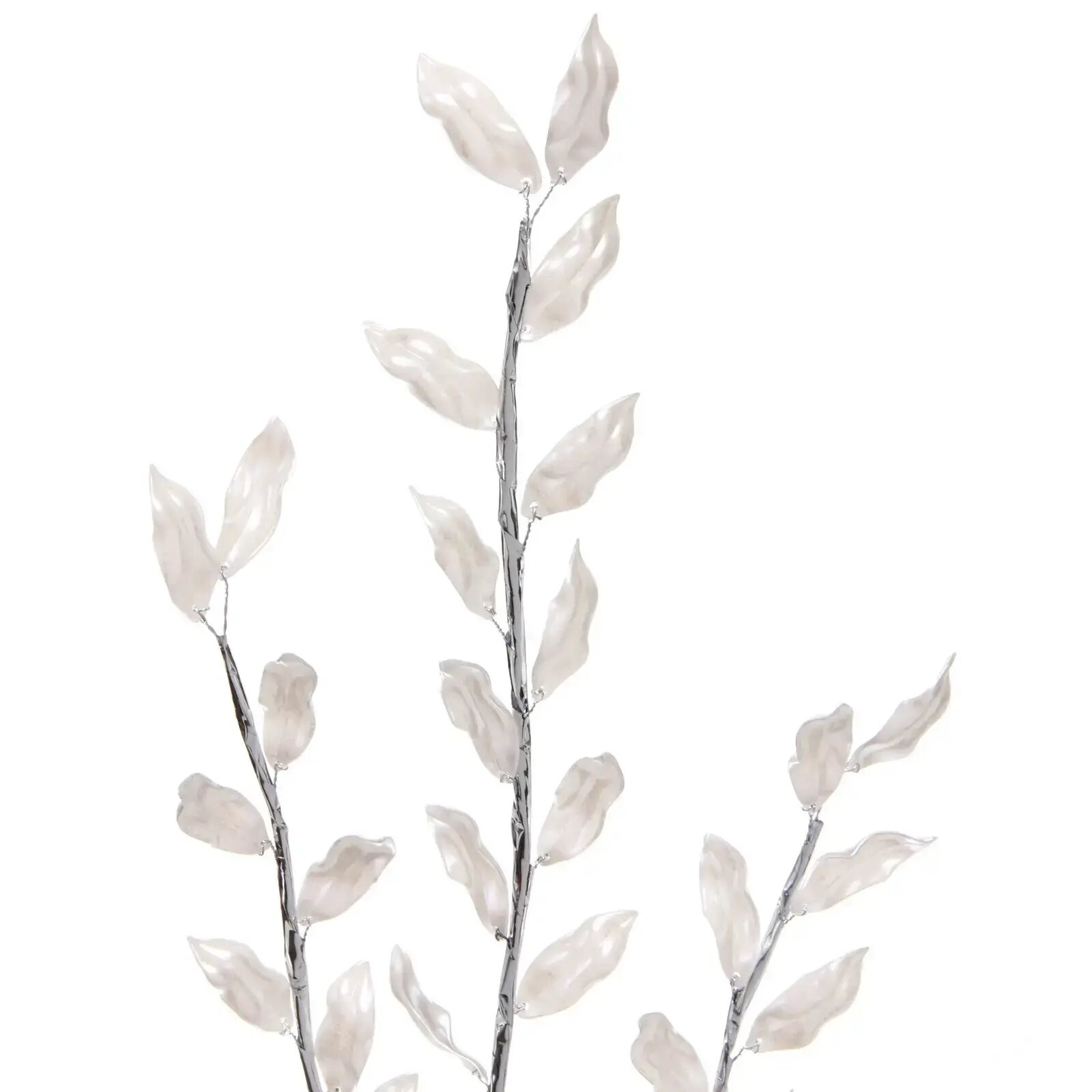 Ветка декоративная «Блеск камней» 63 см, серебристая, для интерьера