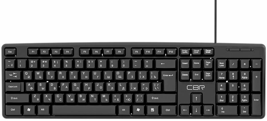 Клавиатура CBR KB 100 USB, 104 кл, офисн, 1,5 м