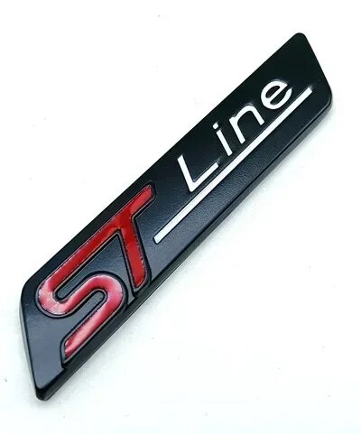 3D металлическая наклейка на кузов ST Line CCar, боковая эмблема на крыло, значок багажника для Ford Lexus Subaru Audi Honda Toyota BMW Dodge KIA Black