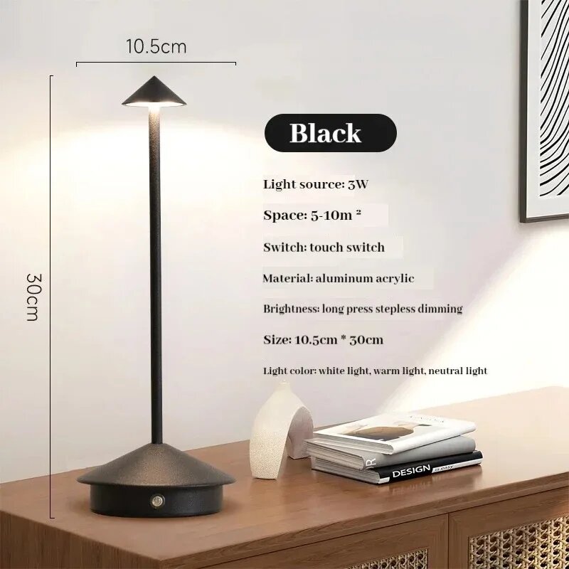 Настольная лампа KFV LED сенсорное управление Черный, Black