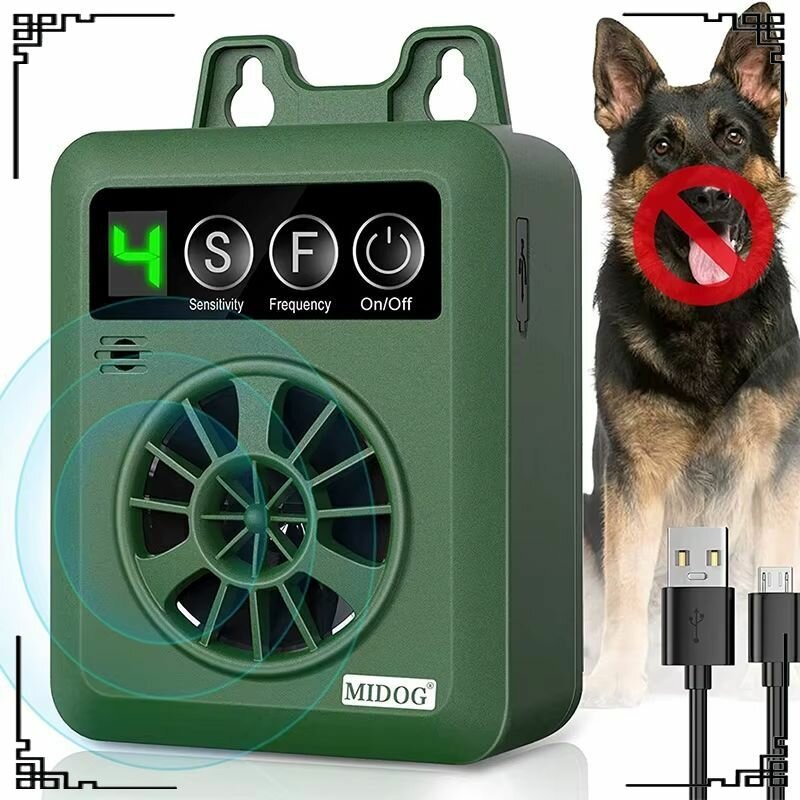 Умный ультразвуковой антилай для собак с цифровым дисплеем Безопасный и эффективный