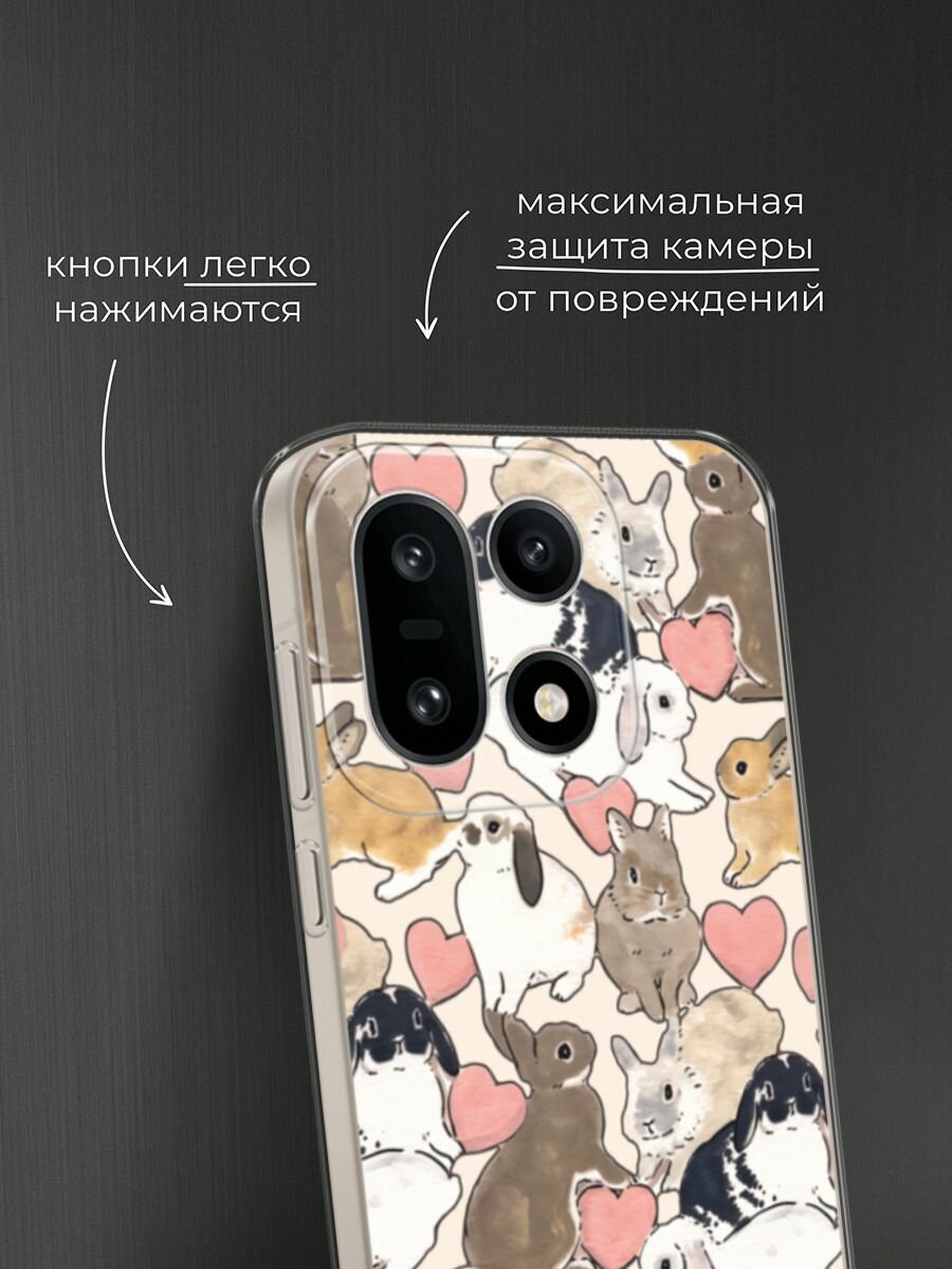 Чехол на OnePlus 15 / Ван Плас 15 с принтом Множество кроликов 1 — фото 1