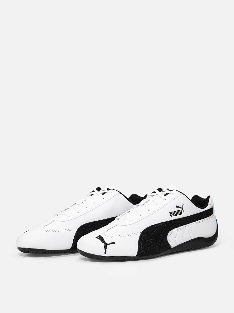 Кроссовки PUMA Speedcat Leather, полнота 6 (RU)/ на среднюю стопу, размер 39, белый/черный — фото 1