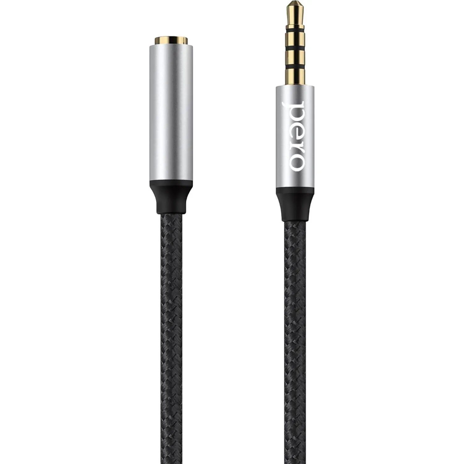 Кабель удлинитель PERO MC-03 JACK 3.5, 2м, Black