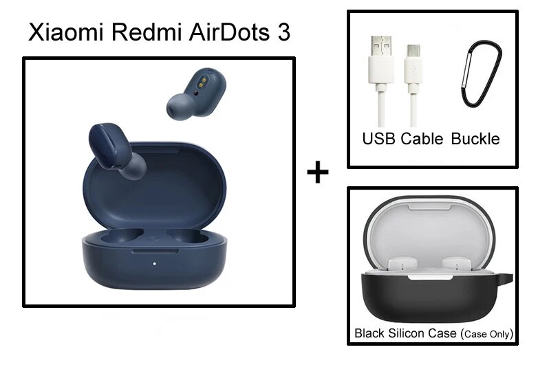 Xiaomi Redmi AirDots 3 Bluetooth наушники B Add Case Cable