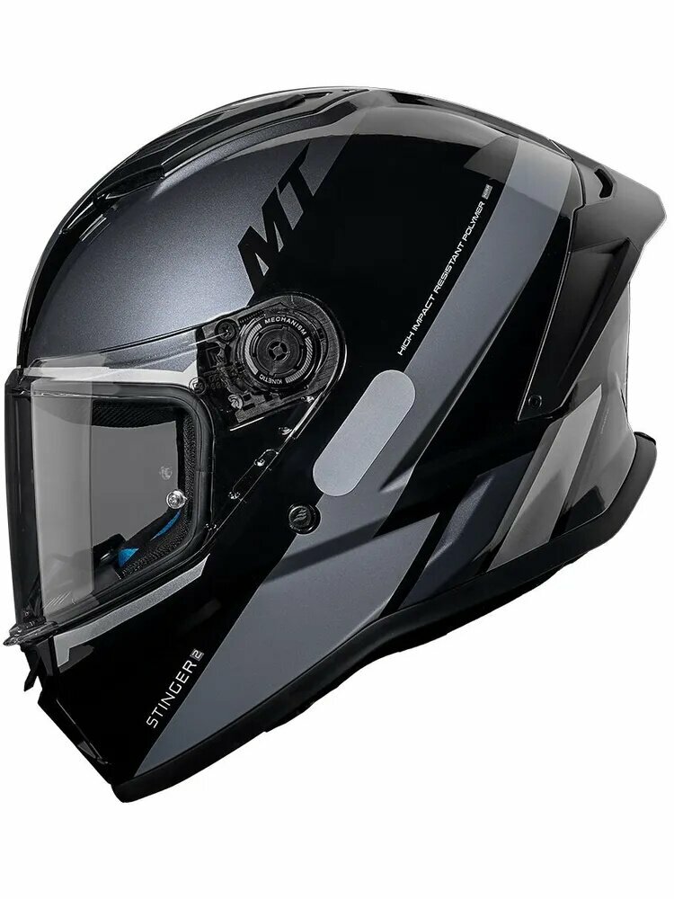 MT HELMETS Мотошлем, цвет: черный, серый, размер: L