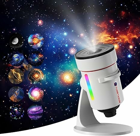 Проектор звездного неба 4K HD, 10 реалистичных сцен туманностей, таймер, 8-цветный ночник, широко охватывает спальни, домашние кинотеатры и детские комнаты