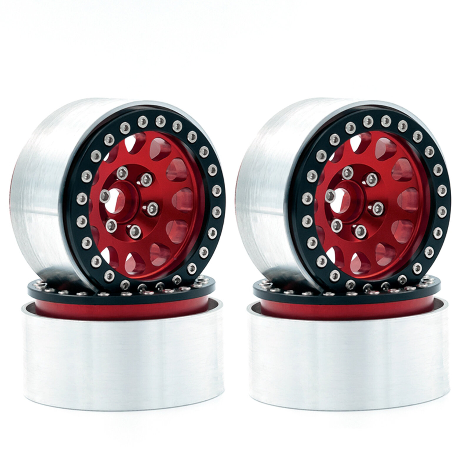 Алюминиевое сплавовое колесо колесо колеса бусинки колеса колеса в концентраторе 4PCS замена 1/10 TRX4 Axial SCX10 90046 SCX10 III AXI03007 AXI03003 RC CAR