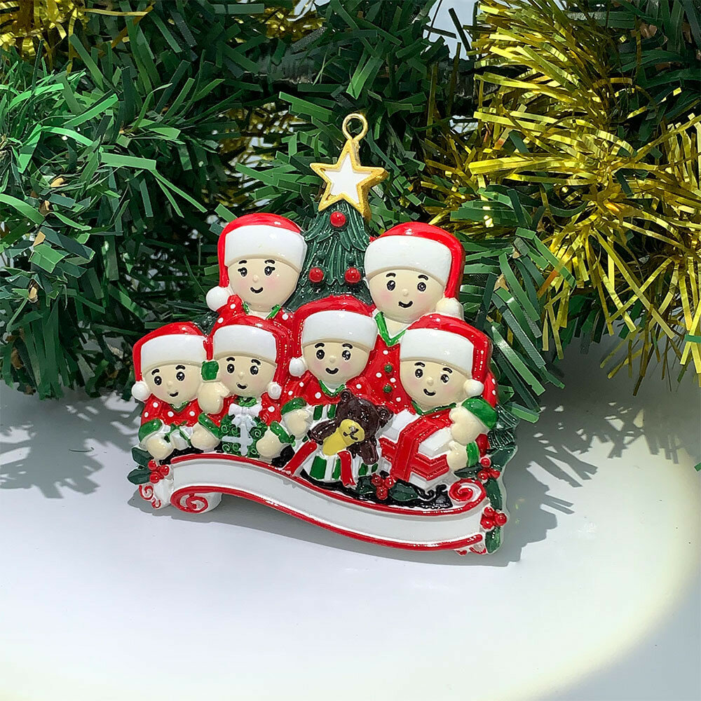 Современные художественные рождественские украшения из смолы с сердечными голубями для волшебного декора, 6 кукол