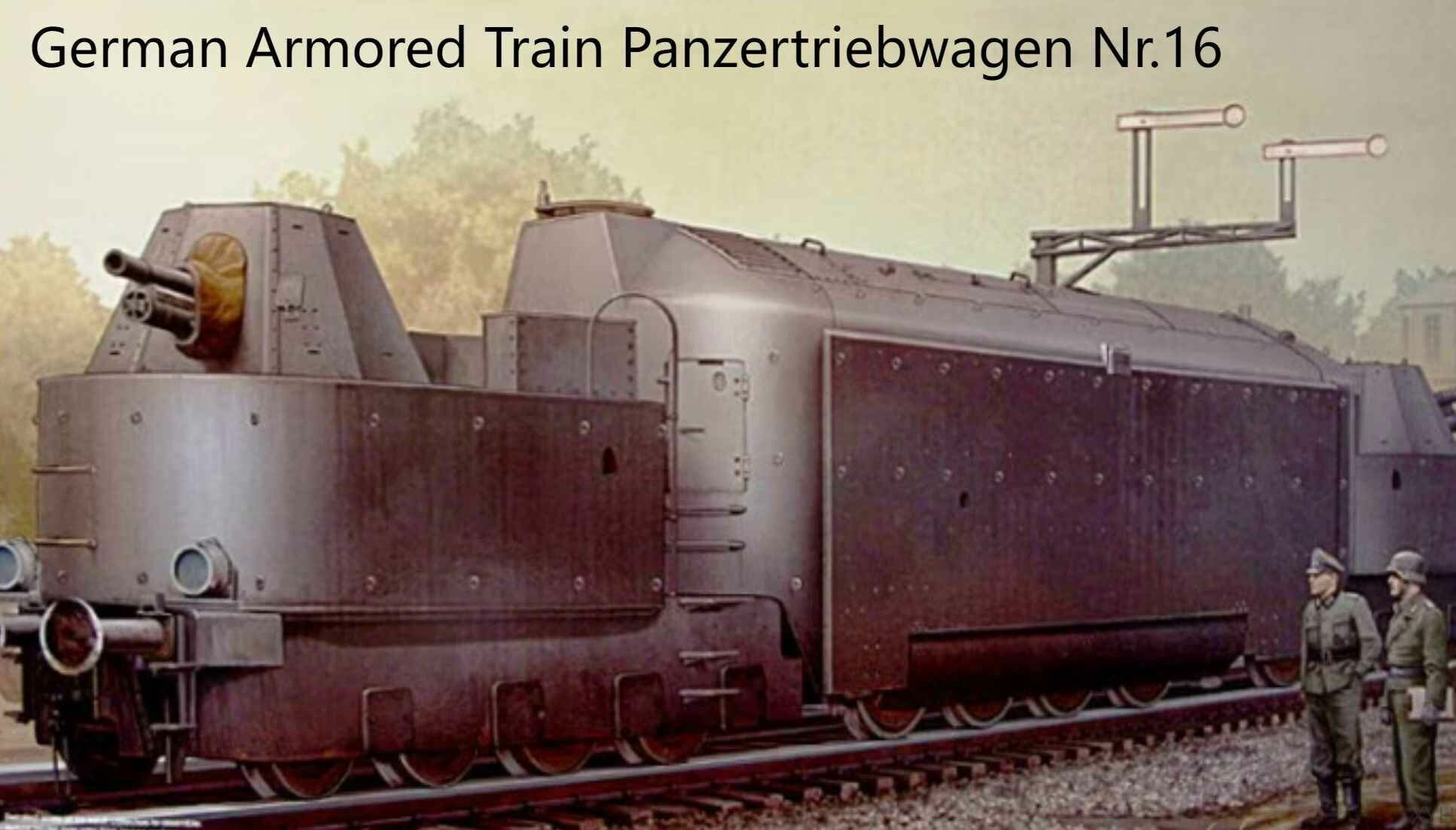 Trumpeter 00223 1/35 Вторая мировая война Немецкий бронированный поезд PanzerTriebwagen Nr.16 сборная модель
