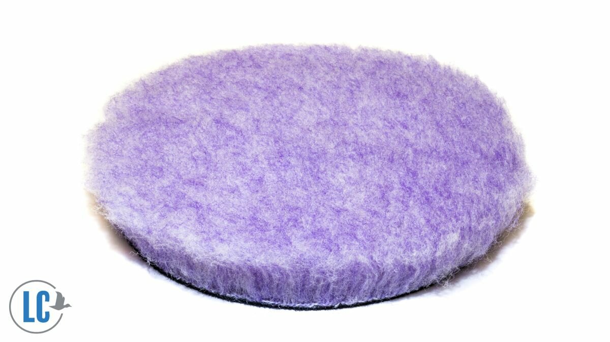 Purple Wool Pad w/Center Hole полировальный диск меховой длинный ворс 25мм 125мм