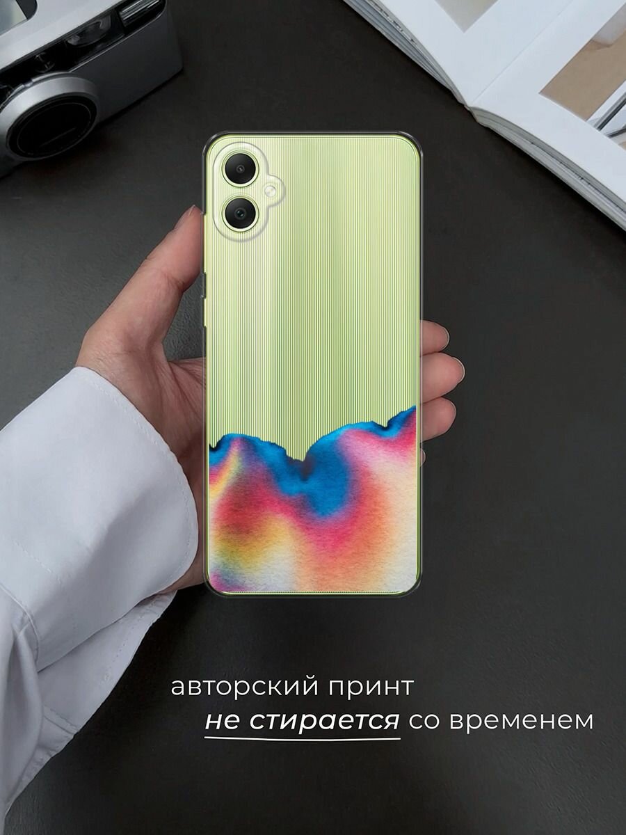 Чехол на Samsung Galaxy A05 / Самсунг Галакси A05 с принтом Акварельное сочетание, прозрачный — фото 1