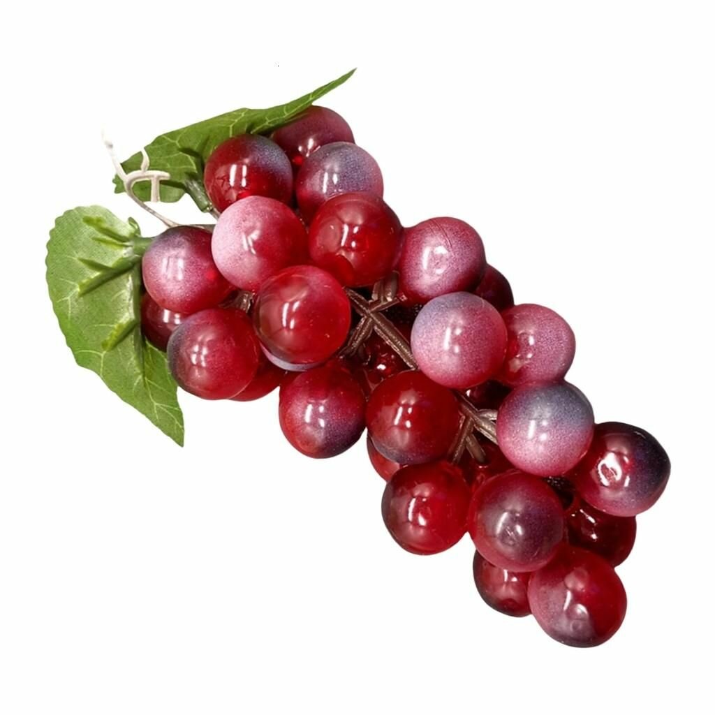 Искусственная гроздь винограда, красный и черный виноград